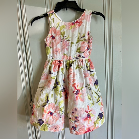 Gymboree | Dresses | Girls Floral Eyelet Dress Size 7 | Poshmark